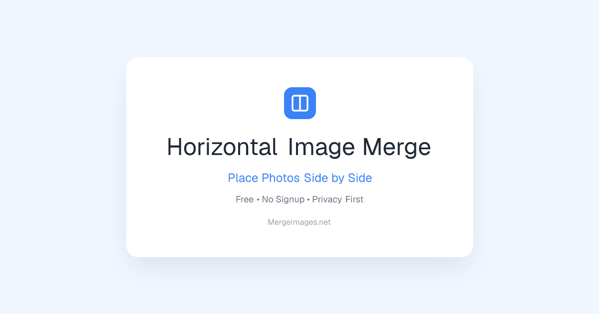 Merge Images Horizontally — Side by Side Photo Joiner | MergeImages.net