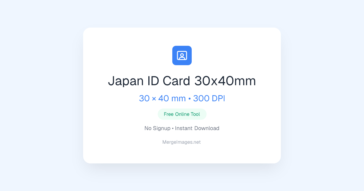 Foto de ID Card 30x40mm de Japan — 30x40mm | Herramienta Gratuita ...